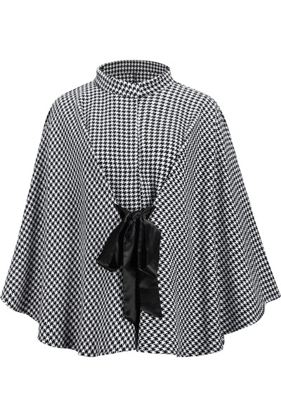 Gogoo Kaz Ayağı Yün Ceket Pelerin (Yurt Dışından)