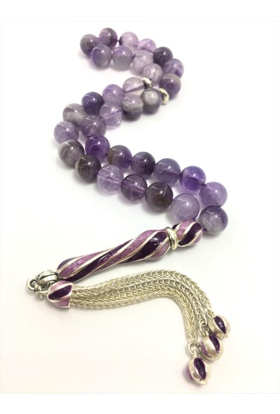 Tesbih Perver Ametist Doğal Taş Tesbih