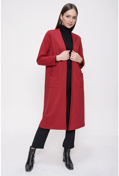 Aker 22518111 Önden Açık Rahat Kesim Örme Uzun Hırka Aker 22518111 Önden Açık Rahat Kesim Örme Uzun Hırka