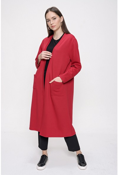 Aker 22518112 Önden Açık Rahat Kesim Örme Uzun Hırka Aker 22518112 Önden Açık Rahat Kesim Örme Uzun Hırka