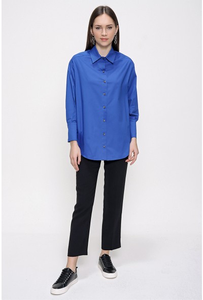 Aker 2227111 Düğmeli Arkası Uzun Bluz