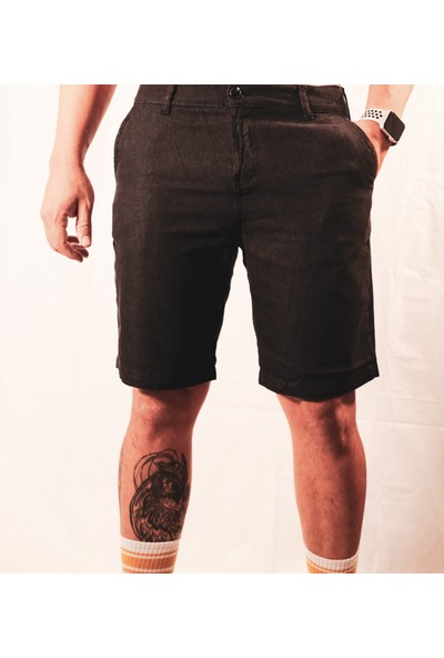 Eliesarelite Mavi Kot Slim Fit Erkek Şort