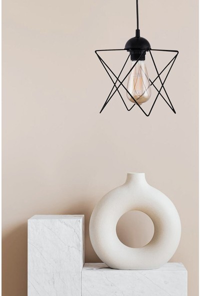 E Shops Tekli Siyah Sarkıt Avize