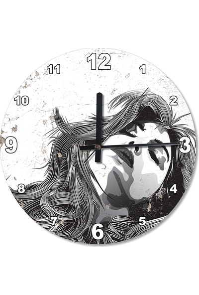 Tablomega Uyuyan Güzel Kız Tasarım Duvar Saati Tablomega Uyuyan Güzel Kız Tasarım Duvar Saati