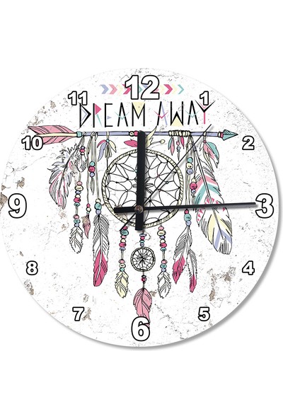 Tablomega Dream Away Düş Yolu Ahşap Duvar Saati Tablomega Dream Away Düş Yolu Ahşap Duvar Saati