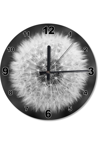 Tablomega Üflemeli Çiçek Ahşap Duvar Saati