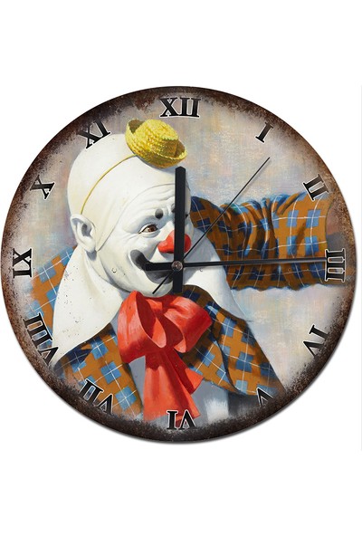 Tablomega Palyaço Arthur Sarnoff Akarlı Duvar Saati Tablomega Palyaço Arthur Sarnoff Akarlı Duvar Saati