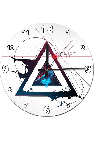 Tablomega Üçgen Kordinatları Shift Analog Duvar Saati
