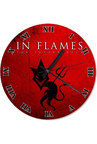 Tablomega In Flames Özel Tasarım Duvar Saati Tablomega In Flames Özel Tasarım Duvar Saati
