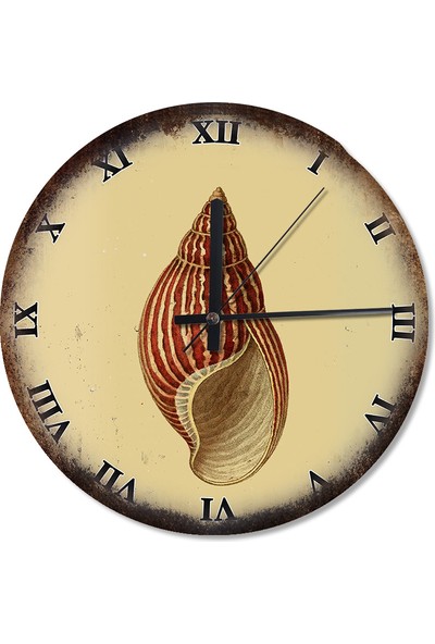 Tablomega Bordo Renkli Deniz Kabuğu Dekoratif Duvar Saati Tablomega Bordo Renkli Deniz Kabuğu Dekoratif Duvar Saati