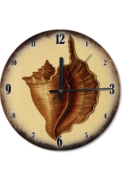 Tablomega Deniz Kabuğu Akarlı Duvar Saati
