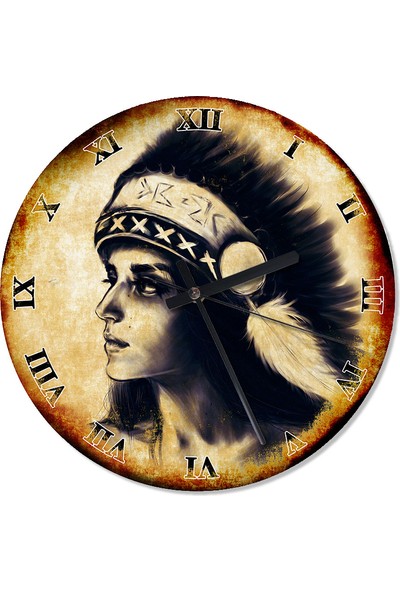 Tablomega Kızıl Dereli Kızde Tasarım Duvar Saati