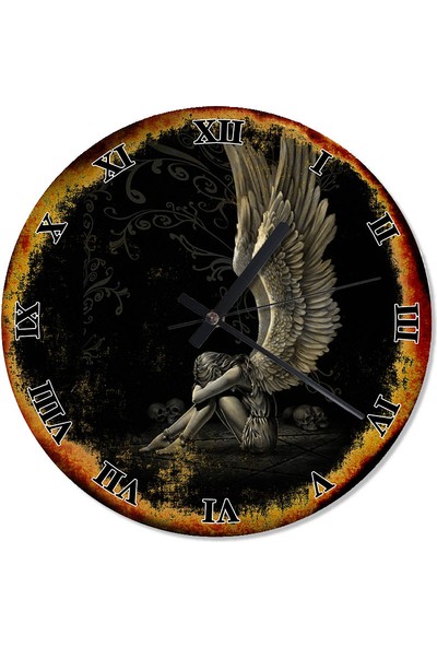 Tablomega Üzgün Melek Akarlı Duvar Saati