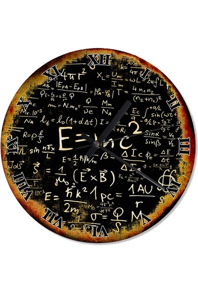 Tablomega E=mc2 Albert Einstein Şekilli Duvar Saati Tablomega E=mc2 Albert Einstein Şekilli Duvar Saati