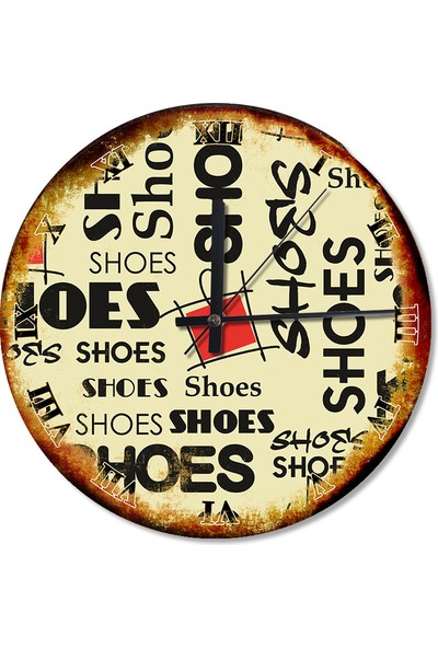 Tablomega Shoes Afişleri Sessiz Duvar Saati