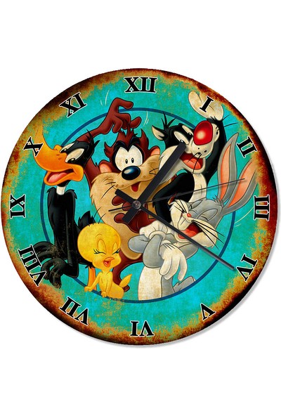 Tablomega Çizgi Flim Karakterleri Özel Tasarım Duvar Saati