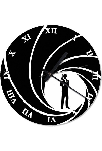 Tablomega 0007 James Bond Analog Duvar Saati