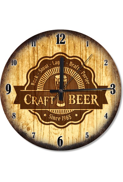 Tablomega 1965 Yılı El Yapımı Bira Tasarım Duvar Saati Tablomega 1965 Yılı El Yapımı Bira Tasarım Duvar Saati