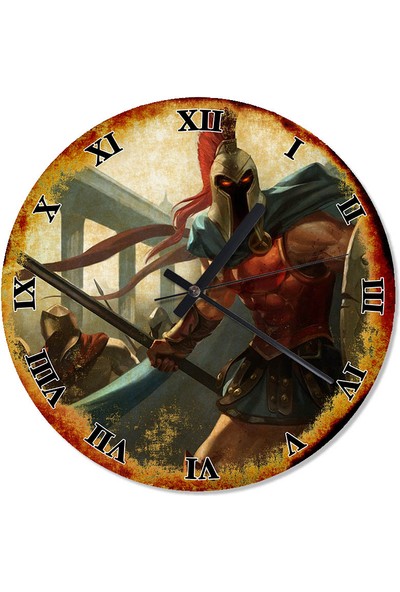 Tablomega Gladyatör Retro Duvar Saati