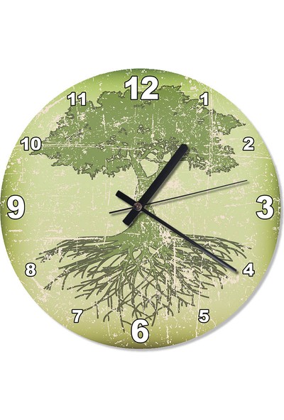Tablomega Yaşam Ağacı Desenli Duvar Saati