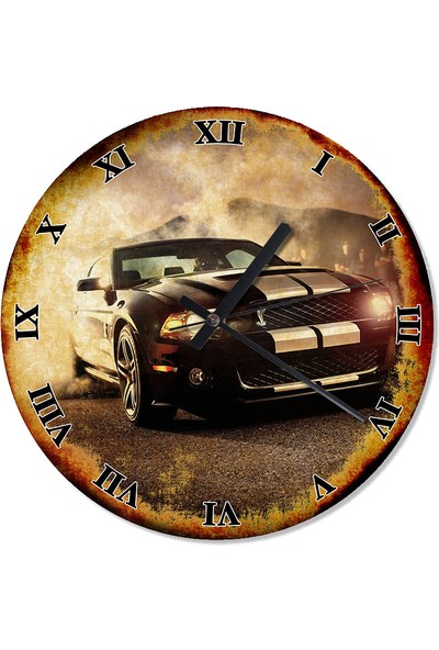 Tablomega Mustang Akarlı Duvar Saati