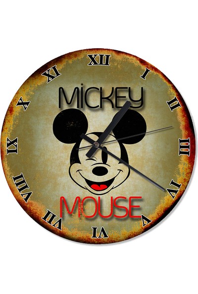Tablomega Mickey Mouse Özel Tasarım Duvar Saati