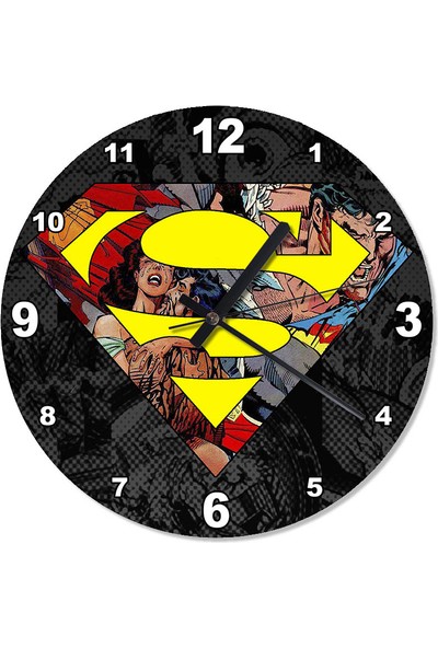 Tablomega Supermen Kavgası Baskılı Duvar Saati