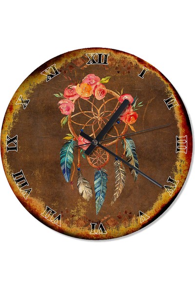 Tablomega Çiçekli Dream Keçır Şekilli Duvar Saati