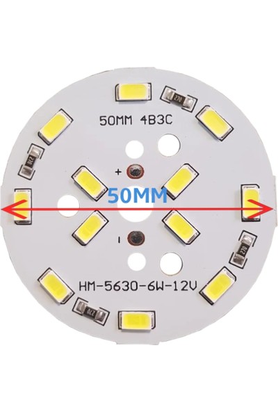 12 Volt 6 Watt Smd 5630 Ledli Hazır LED Modül 50MM 12 Volt 6 Watt Smd 5630 Ledli Hazır LED Modül 50MM
