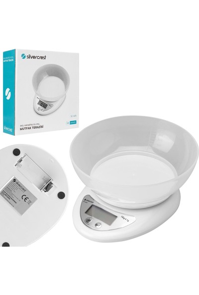 Dijital Mutfak Terazisi Hassas 5kg Silver Crest SC-A25 Dijital Mutfak Terazisi Hassas 5kg Silver Crest SC-A25