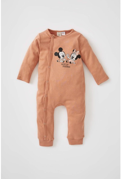 DeFacto Kız Bebek Disney Mickey & Minnie Lisanslı Yeni Doğan Uzun Kollu Pamuklu Çıtçıtlı Tulum V7636A221WN DeFacto Kız Bebek Disney Mickey & Minnie Lisanslı Yeni Doğan Uzun Kollu Pamuklu Çıtçıtlı Tulum V7636A221WN