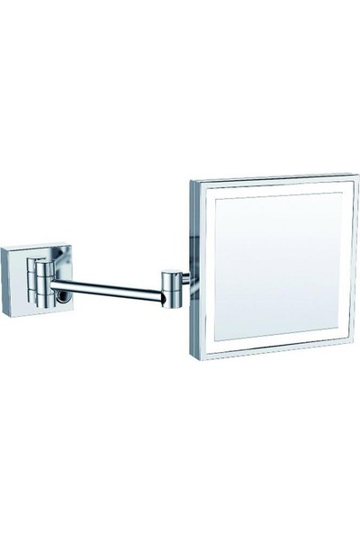 Bocchı Ayna Çift Kollu LED Işıklı Kare 3x Krom 3056 0005 Bocchı Ayna Çift Kollu LED Işıklı Kare 3x Krom 3056 0005