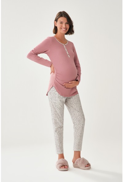 Dagi Gül Kurusu Hamile Pijama Takım