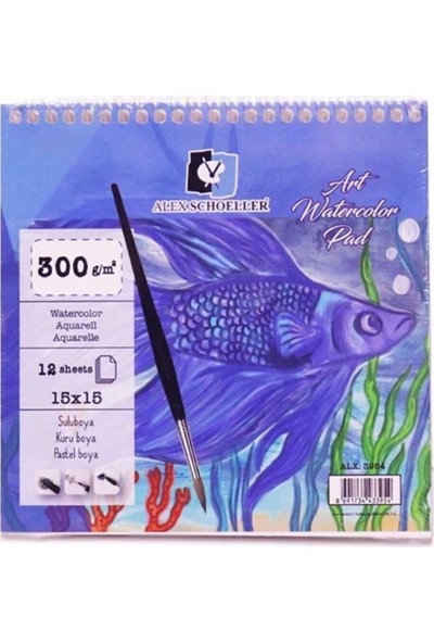 Alex Schoeller Art Watercolour Pad Spiralli Sulu Boya Defteri Blok 300 Gr. 15X15 Cm. 12 Yaprak Alex Schoeller Art Watercolour Pad Spiralli Sulu Boya Defteri Blok 300 Gr. 15X15 Cm. 12 Yaprak