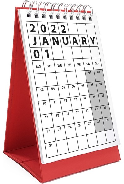 Bi'aldım 2022 Ingilizce Takvim Kırmızı Masa Takvimi Bi'aldım 2022 Ingilizce Takvim Kırmızı Masa Takvimi