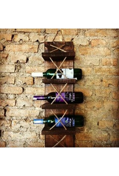 Armir Dekoratif Ahşap Şişelik Raf ( 60 cm x 12 cm )