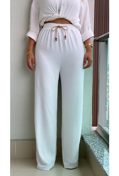 Seda Fidan Butik Yazlık Sihirli Keten Pantolon Ekru Seda Fidan Butik Yazlık Sihirli Keten Pantolon Ekru