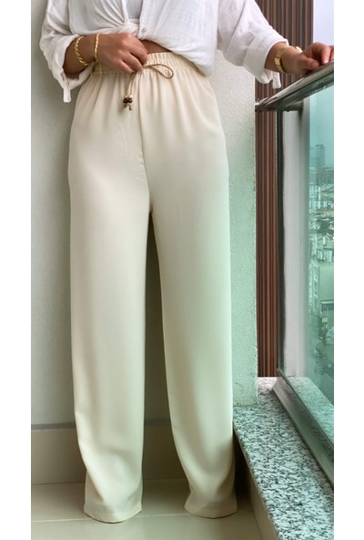 Seda Fidan Butik Yazlık Sihirli Keten Pantolon Krem Seda Fidan Butik Yazlık Sihirli Keten Pantolon Krem