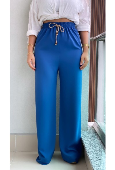 Seda Fidan Butik Yazlık Sihirli Keten Pantolon Indigo Seda Fidan Butik Yazlık Sihirli Keten Pantolon Indigo