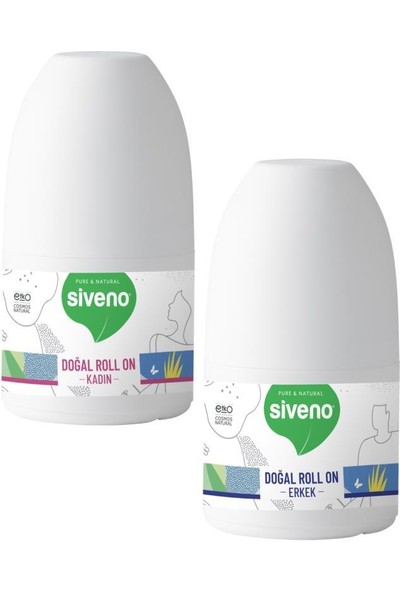 Siveno Doğal 2'li Set Kadın + Erkek Roll On 2x 50ml Siveno Doğal 2'li Set Kadın + Erkek Roll On 2x 50ml