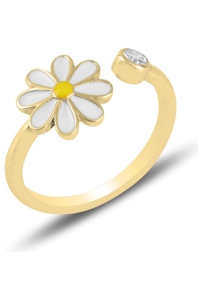 Gümüşhane Silver Papatya Mineli Ayarlanabilir Boylu Yüzük Gümüşhane Silver Papatya Mineli Ayarlanabilir Boylu Yüzük