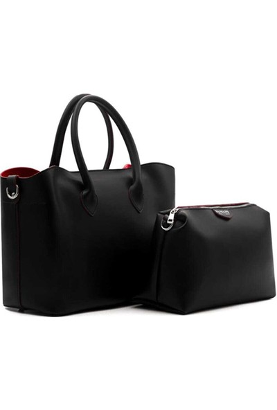 Barbaris Kadın Siyah Büyük Boy Yavrulu Çanta 1079-SİYAH Barbaris Kadın Siyah Büyük Boy Yavrulu Çanta 1079-SİYAH
