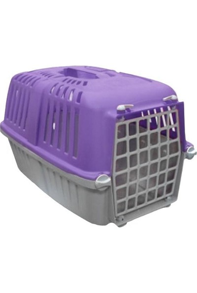 Mio Plastik Kapaklı Kedi Köpek Taşıma Kabı Mor Renk