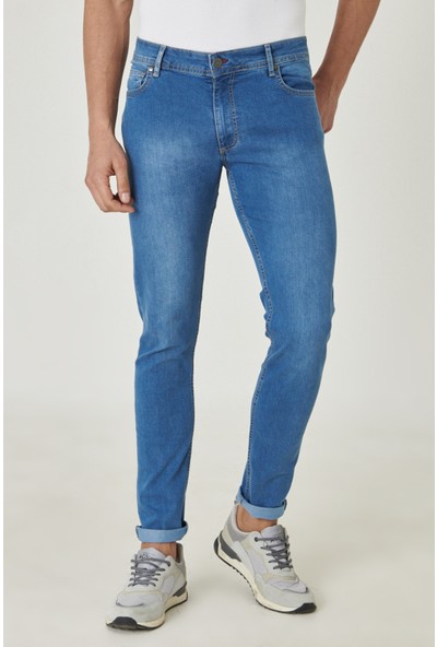 Ac&Co / Altınyıldız Classics Erkek Mavi Slim Fit Dar Kesim Denim Esnek Jean Kot Pantolon Ac&Co / Altınyıldız Classics Erkek Mavi Slim Fit Dar Kesim Denim Esnek Jean Kot Pantolon