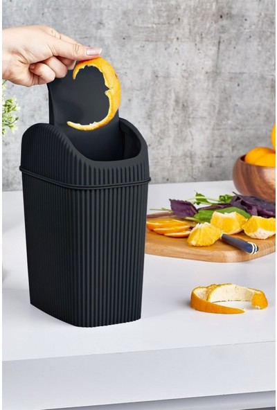 Ferhome Çöp Kovası Büyük Boy 6 Lt Mutfak Banyo Ofis Çöp Kutusu Ev Gereçleri Çöp Kovaları