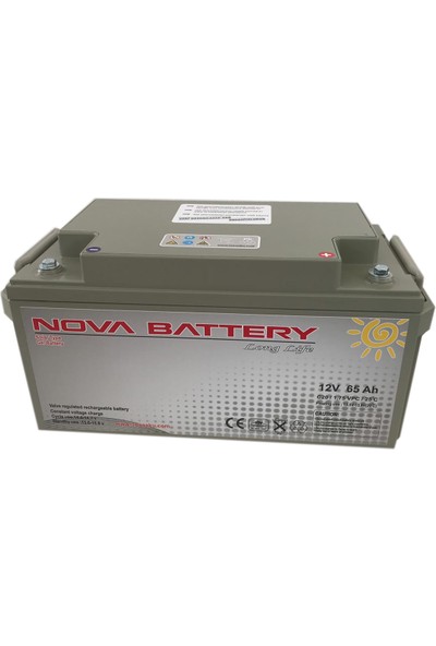 Nova Akü 12V 65 Ah Amper Solar Jel Akü Nova Akü 12V 65 Ah Amper Solar Jel Akü