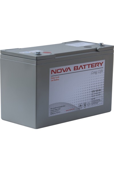 Nova Akü 12V 125 Ah Amper Deep Cycle Jel Akü Nova Akü 12V 125 Ah Amper Deep Cycle Jel Akü