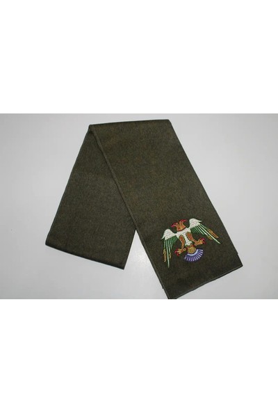 Artül Dekor Çift Başlı Kartal Nakışlı Atkı