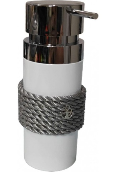 Dekorizen Beyaz Sıvı Sabunluk - Gri