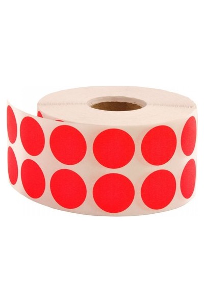 Sert Kırtasiye Noktalama Etiketi 10 mm 5000'LI Kırmızı